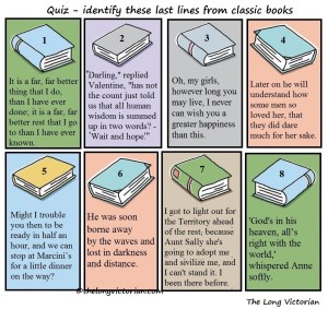 QUIZ answers – identify famous closing lines – The Long Victorian