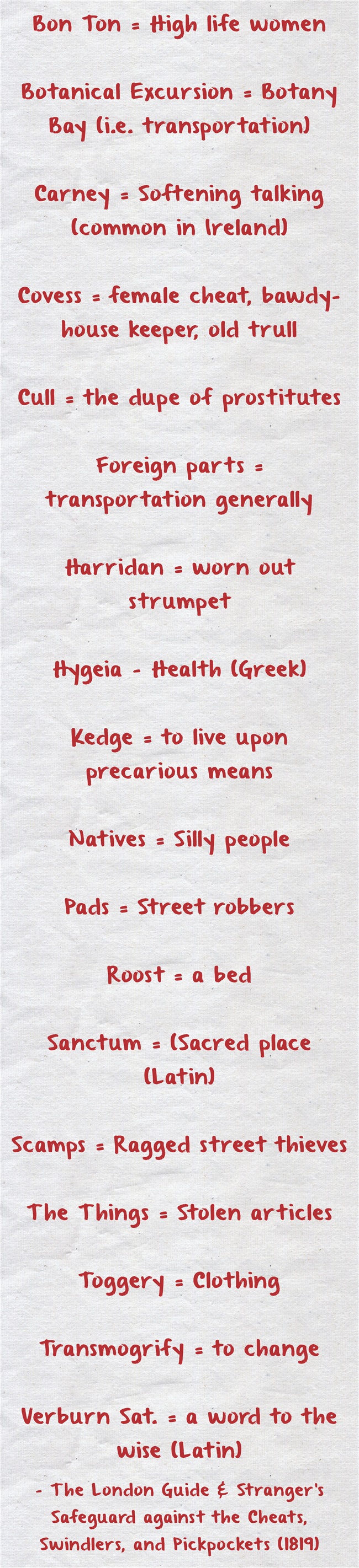 Vocabulary survival guide for Victorian London – The Long Victorian